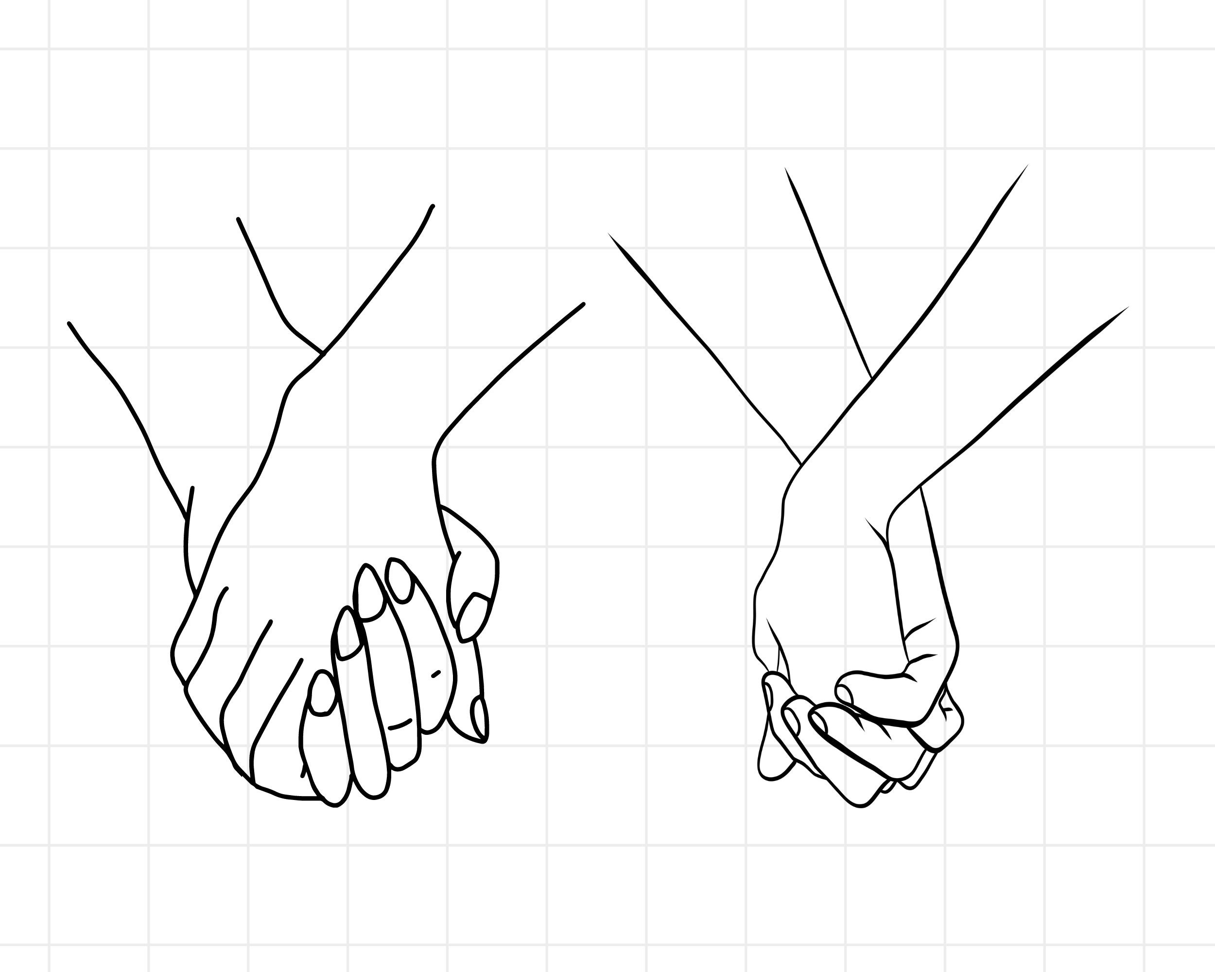 LOVING HAND HOLDING Svg Images 5 Bundle of Couple Holding Eachothers ...