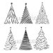 ELEGANT CHRISTMAS TREE Line Art Svg Bundle Luxury Festive Trees Holiday ...