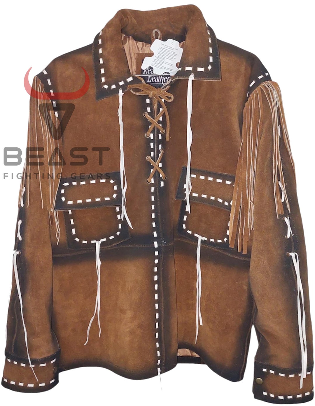 Handcrafted Cowboy Suede Jacket – Western Leather Jacket With Fringes ...