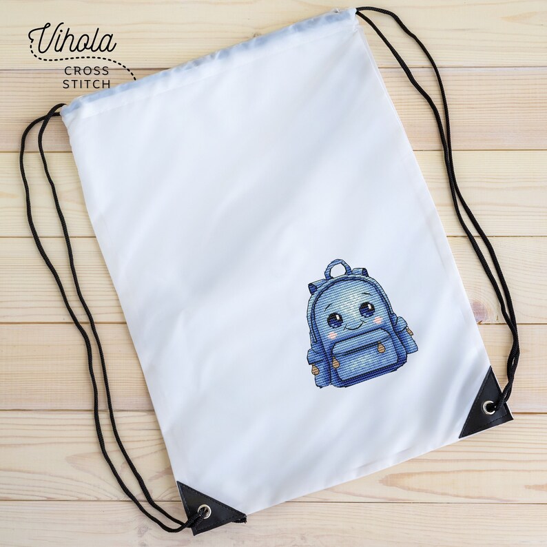 Backpack Back-to-school Cross Stitch Pattern, School Bag Easy Stitching ...