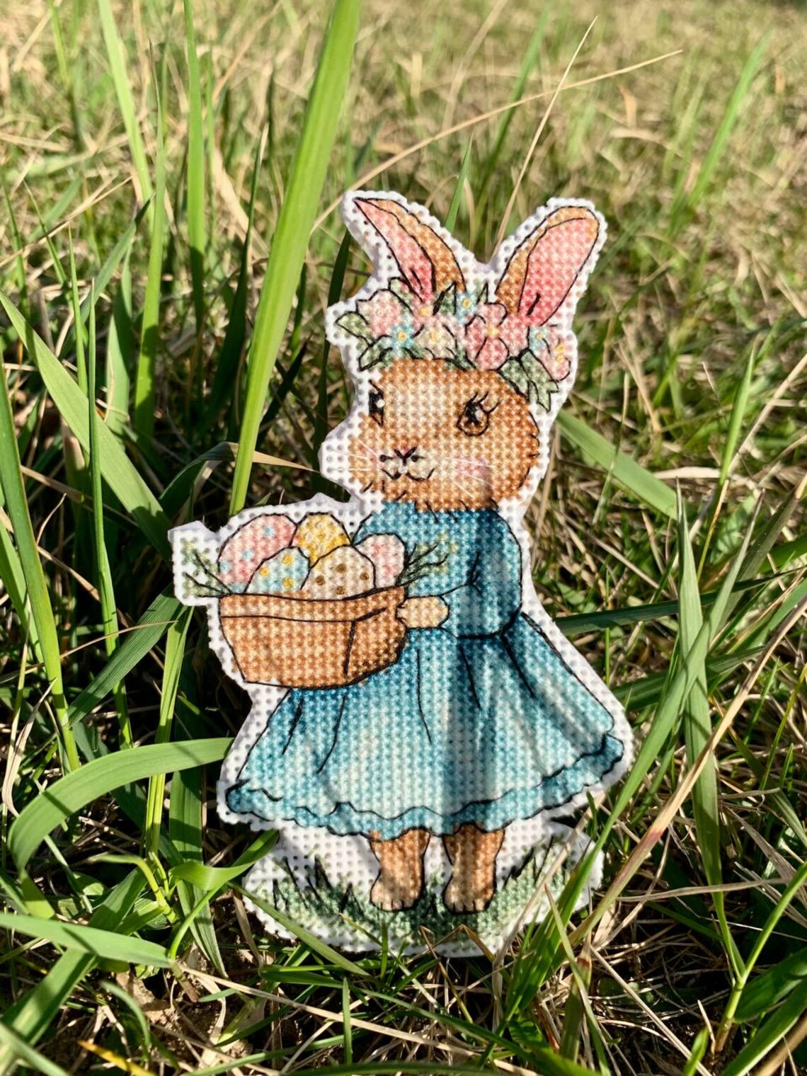 Easter Bunnies Counted Cross Stitch Patterns Bundle, Cute Hares Digital ...