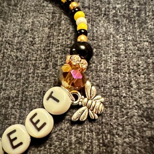 Too Sweet Bee Friendship Bracelet With Bee Charm - Etsy