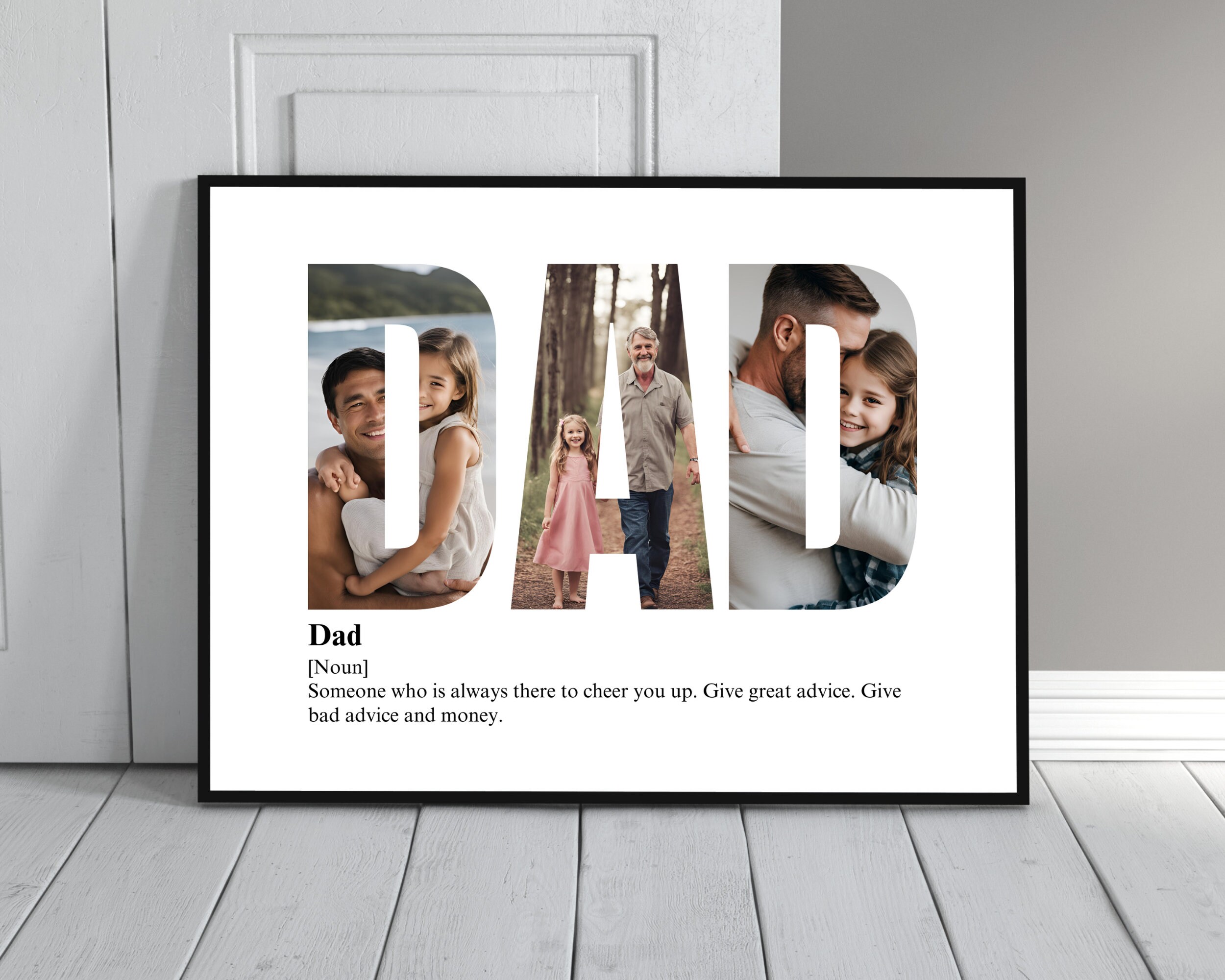 Dad Photo Collage, Father's Day Gift, Best Dad Ever, Custom Gift for ...