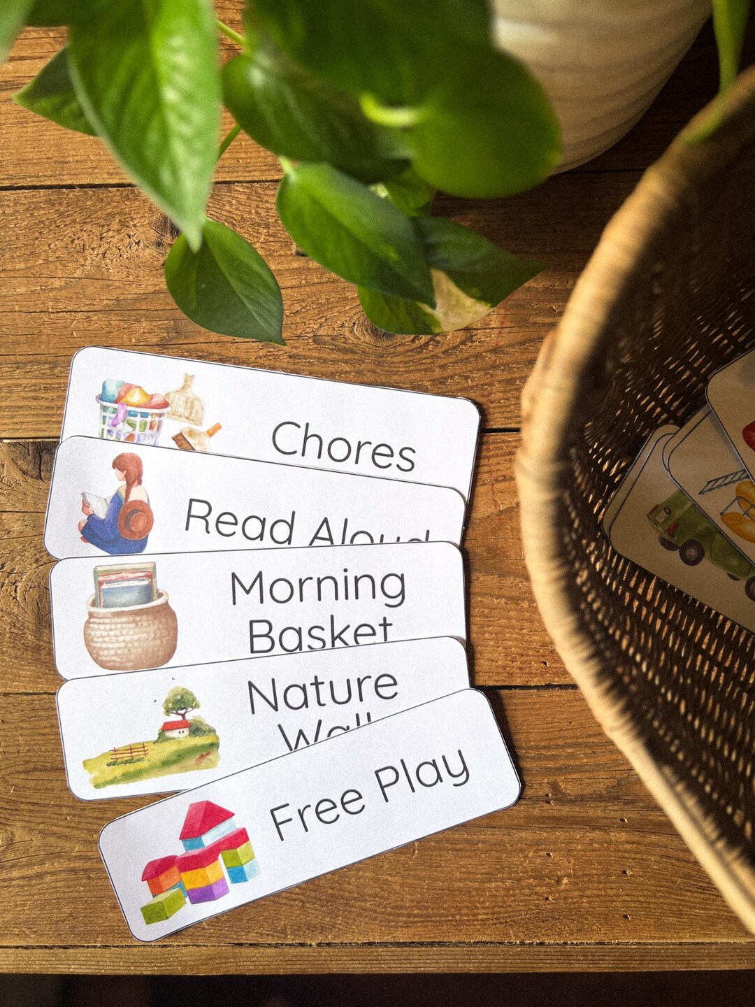 Homeschool Daily Rhythm Cards, Printable Visual Schedule for Kids With ...