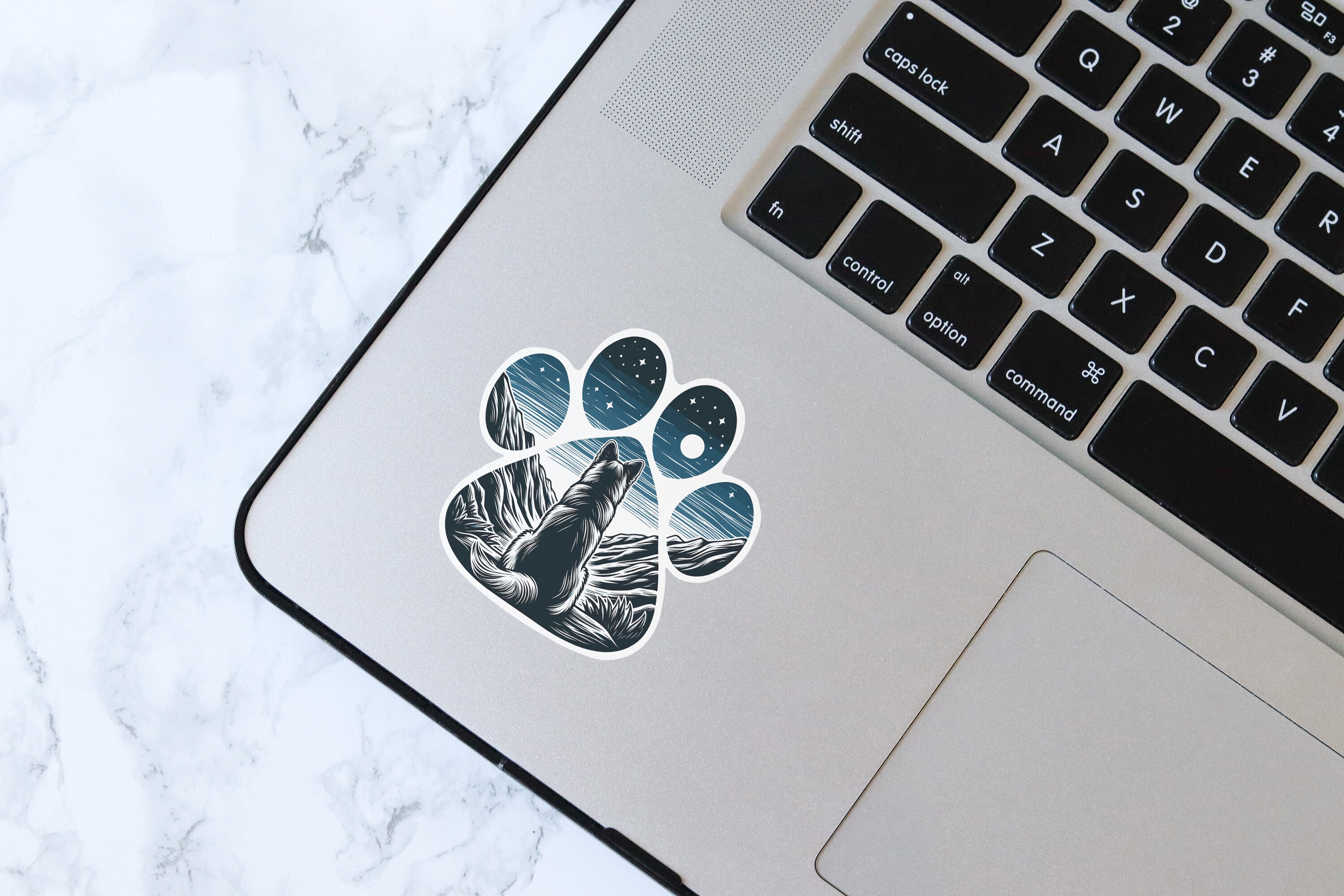 Dog Paw Sticker I Mountain Dog Sticker, Hiking Sticker, Dog Night ...