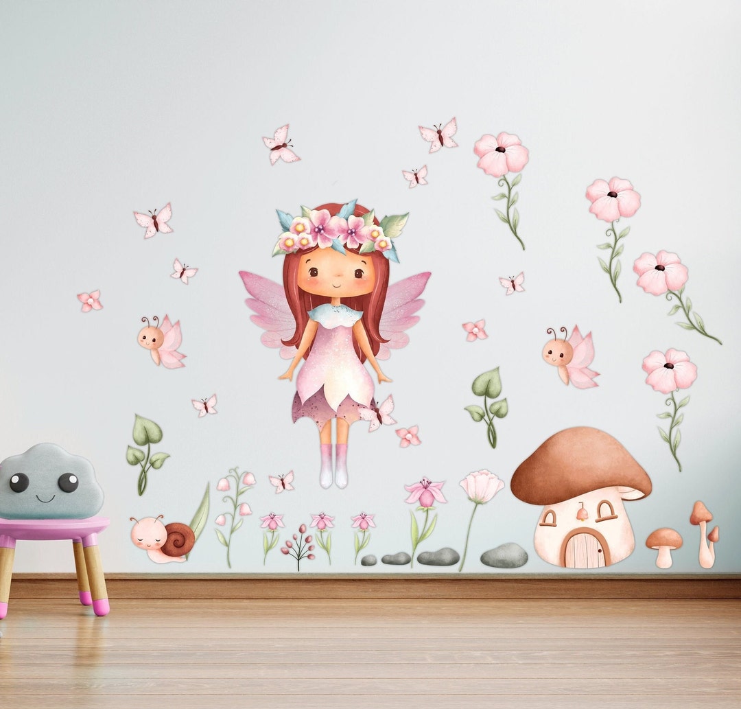 Nursery Wall Sticker, Fairy Wall Decals, Fairy Wall Stickers, Fairy ...