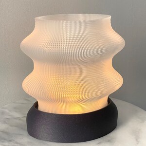 Ripple Lamp 3D Printed With Rechargeable LED RGB - Etsy UK