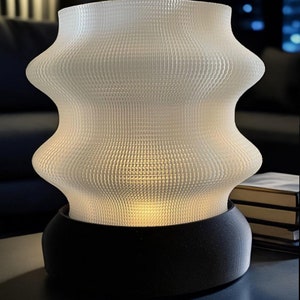 Ripple Lamp 3D Printed With Rechargeable LED RGB - Etsy UK