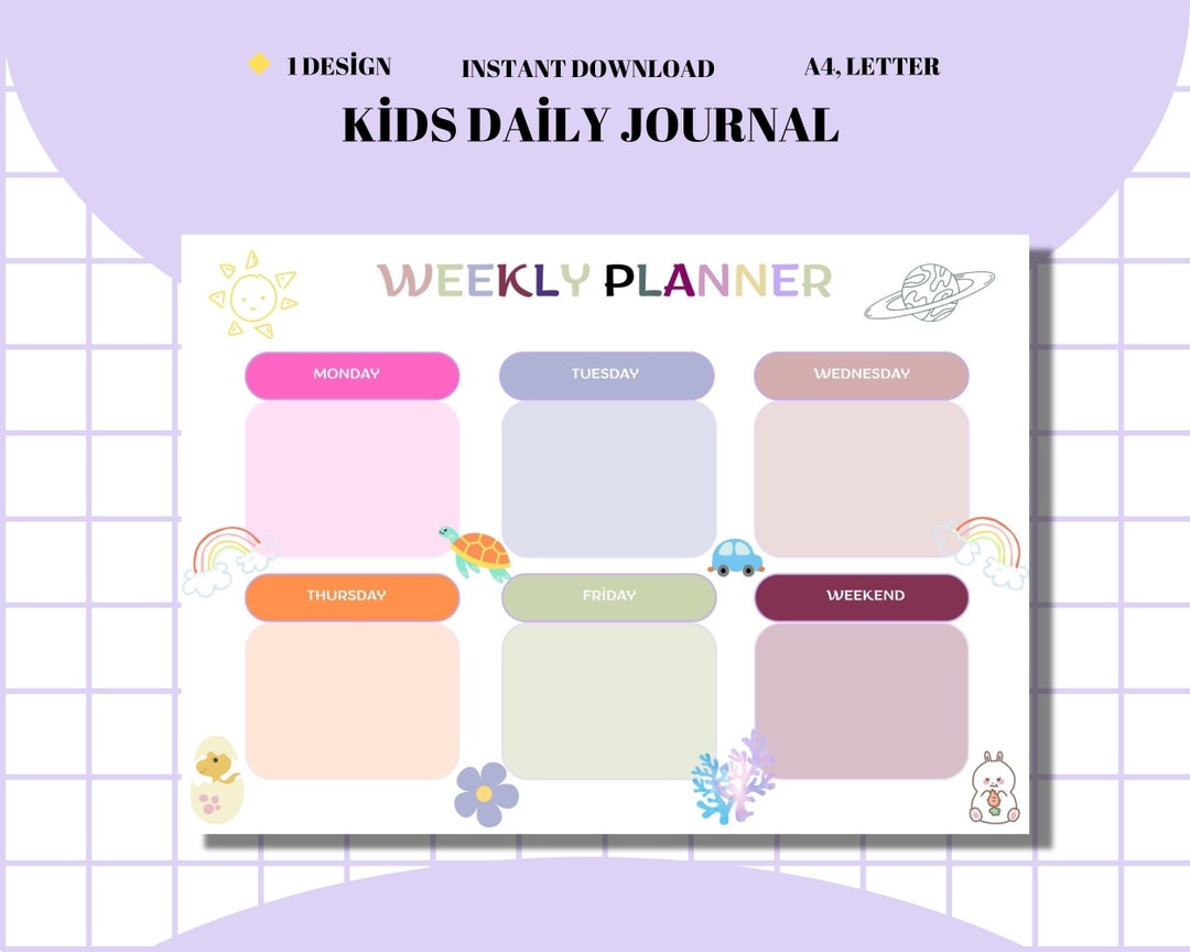 Kids Daily Journal Printable Journal for Kids Diary for Children Kids ...