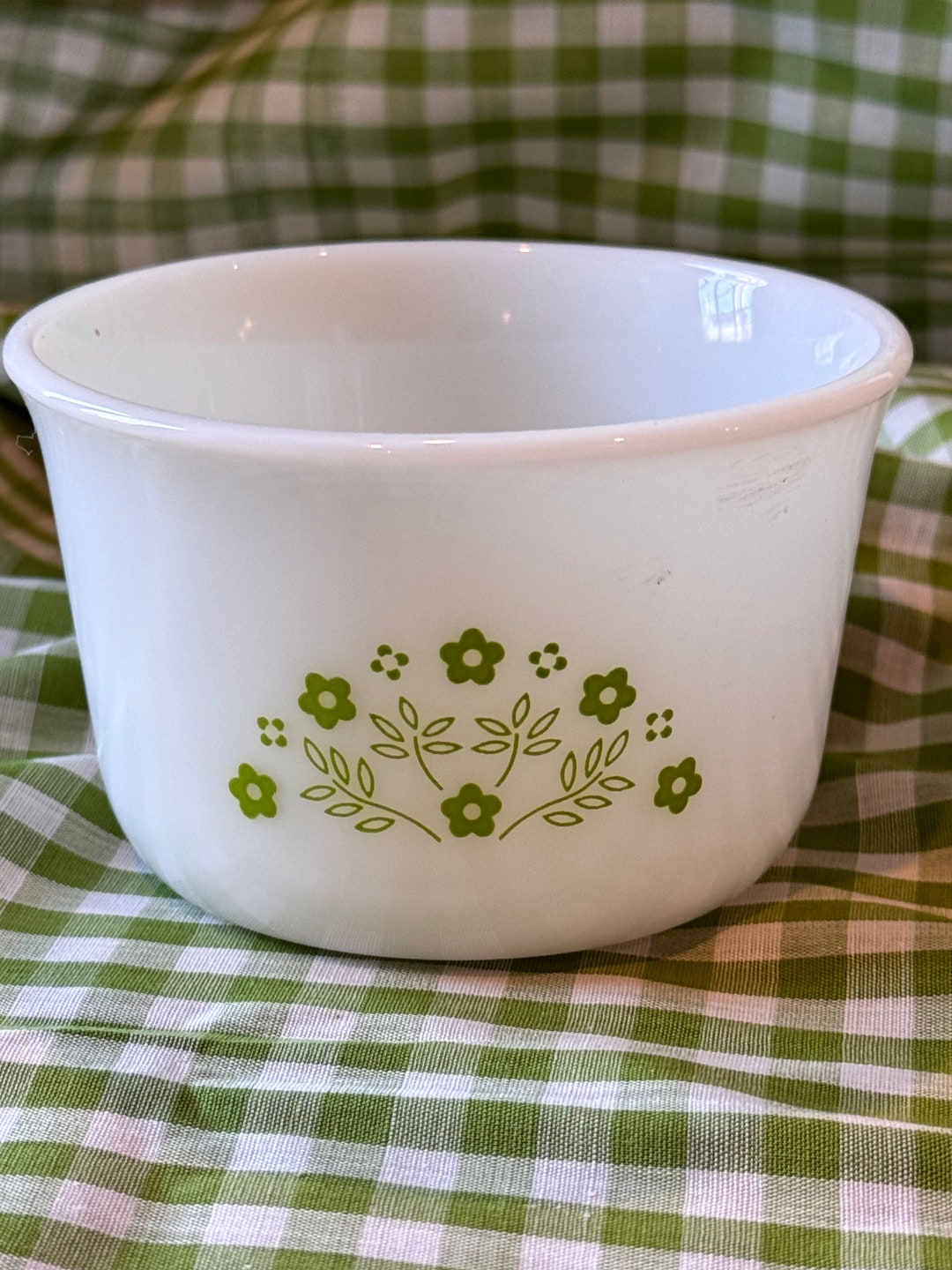 Pyrex Small Bowl With Rim Custard Dish Honey Dew Pyrex Pattern Country ...
