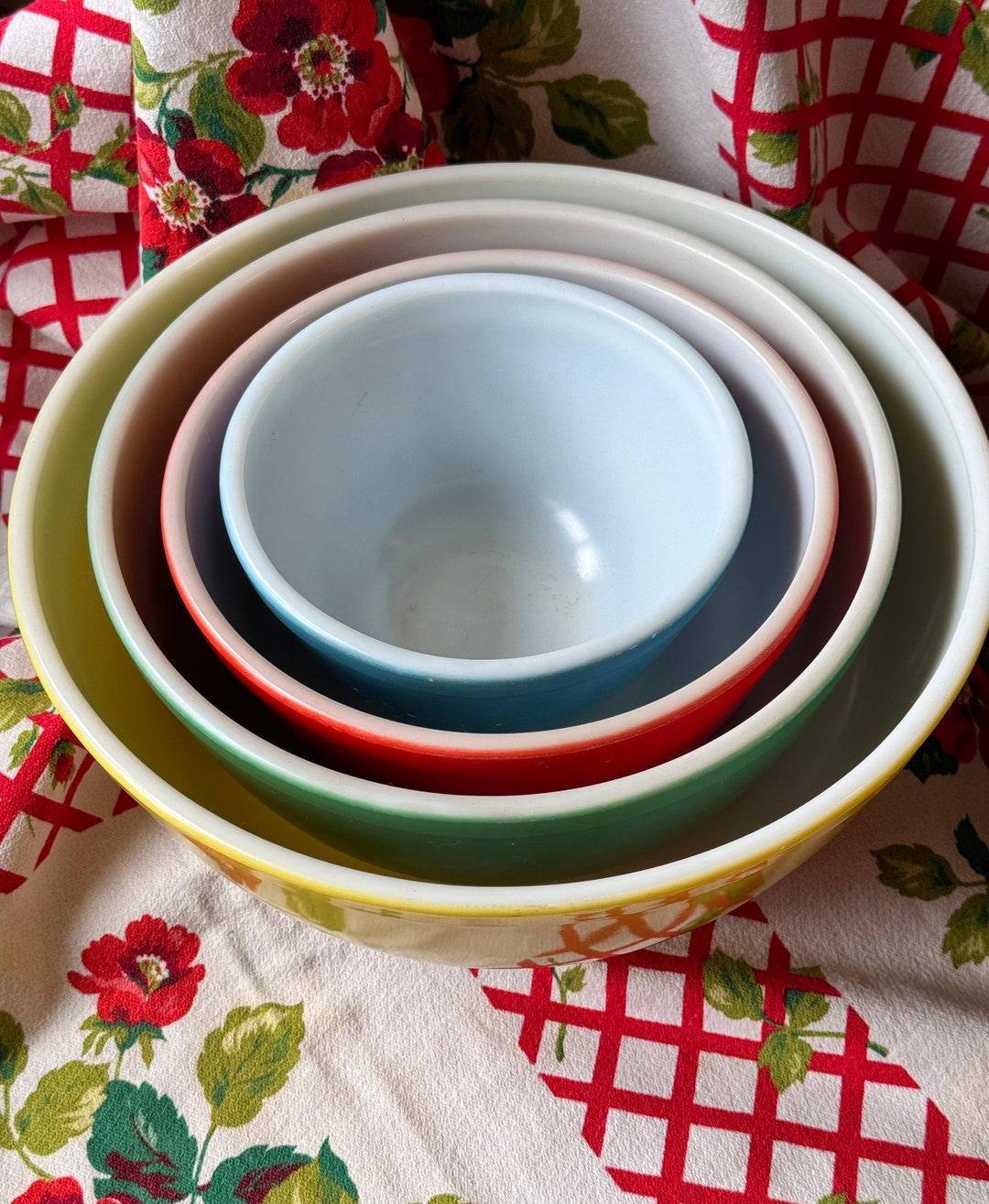 Pyrex Mixing Bowl Set Nesting Bowl Set Vintage Pyrex Vintage Kitchen ...
