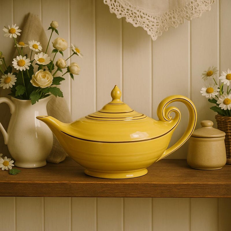 Yellow Teapot - Etsy
