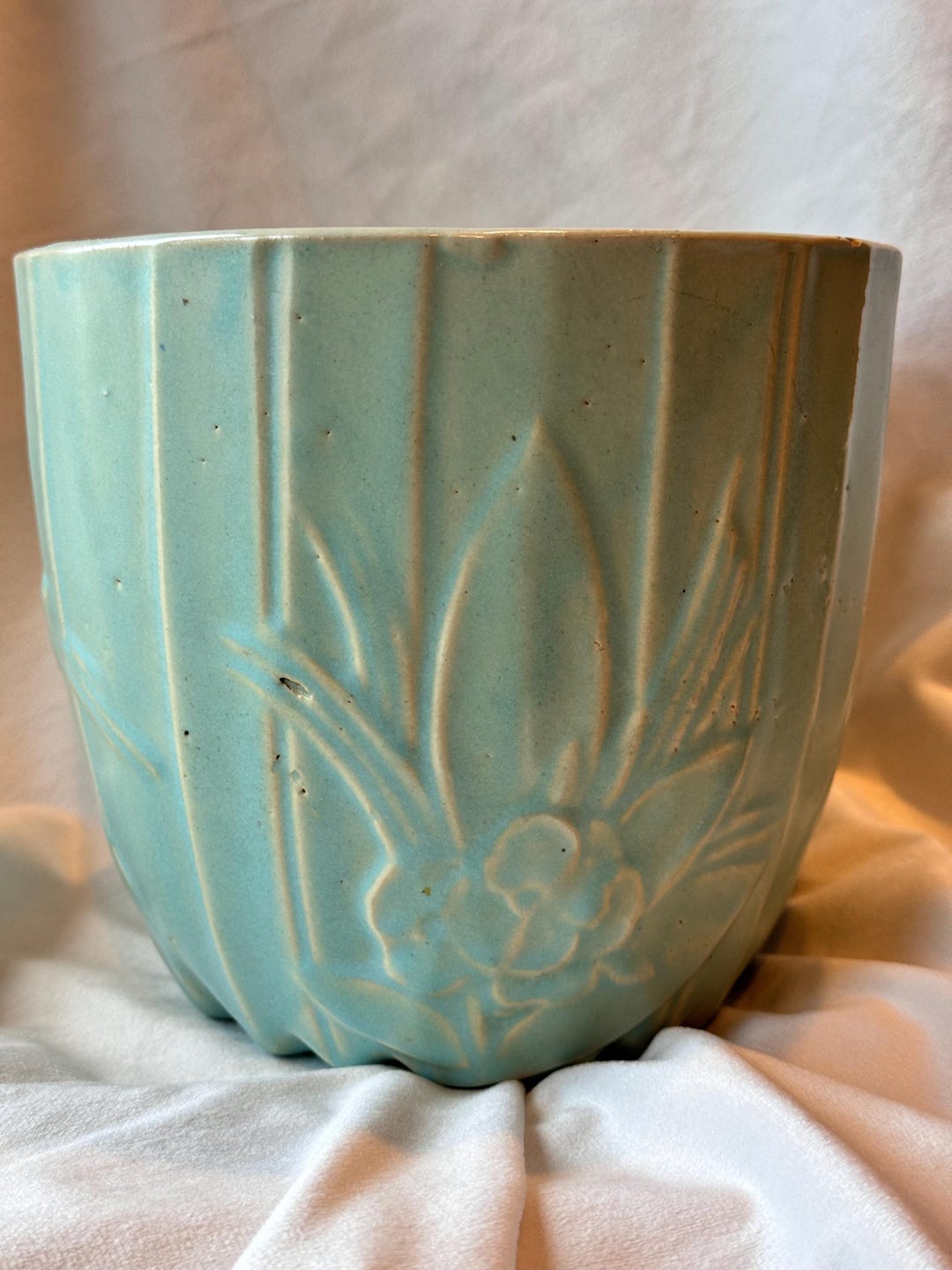 Mc Coy Planter Turquoise Aqua Blue Vintage Planter Flower Pot Water ...