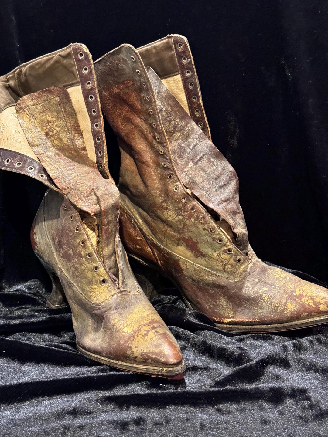 Antique Victorian Shoes Old High Top Lace up Boot Shoes From Late 1800 ...