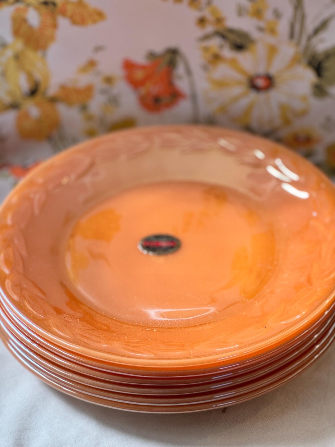 Fire King Peach Luster Dinner Plates 9 Inch Sold Separately Laurel ...