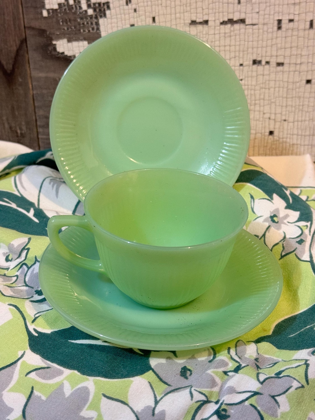 Jadeite Cup and Saucer Jadeite Fire King Cup and Saucer Sold as Sets 1 ...