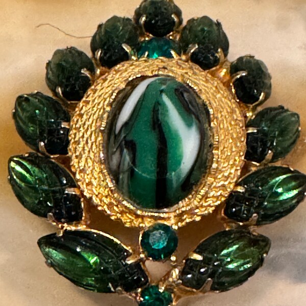 Emerald Green Brooches - Etsy