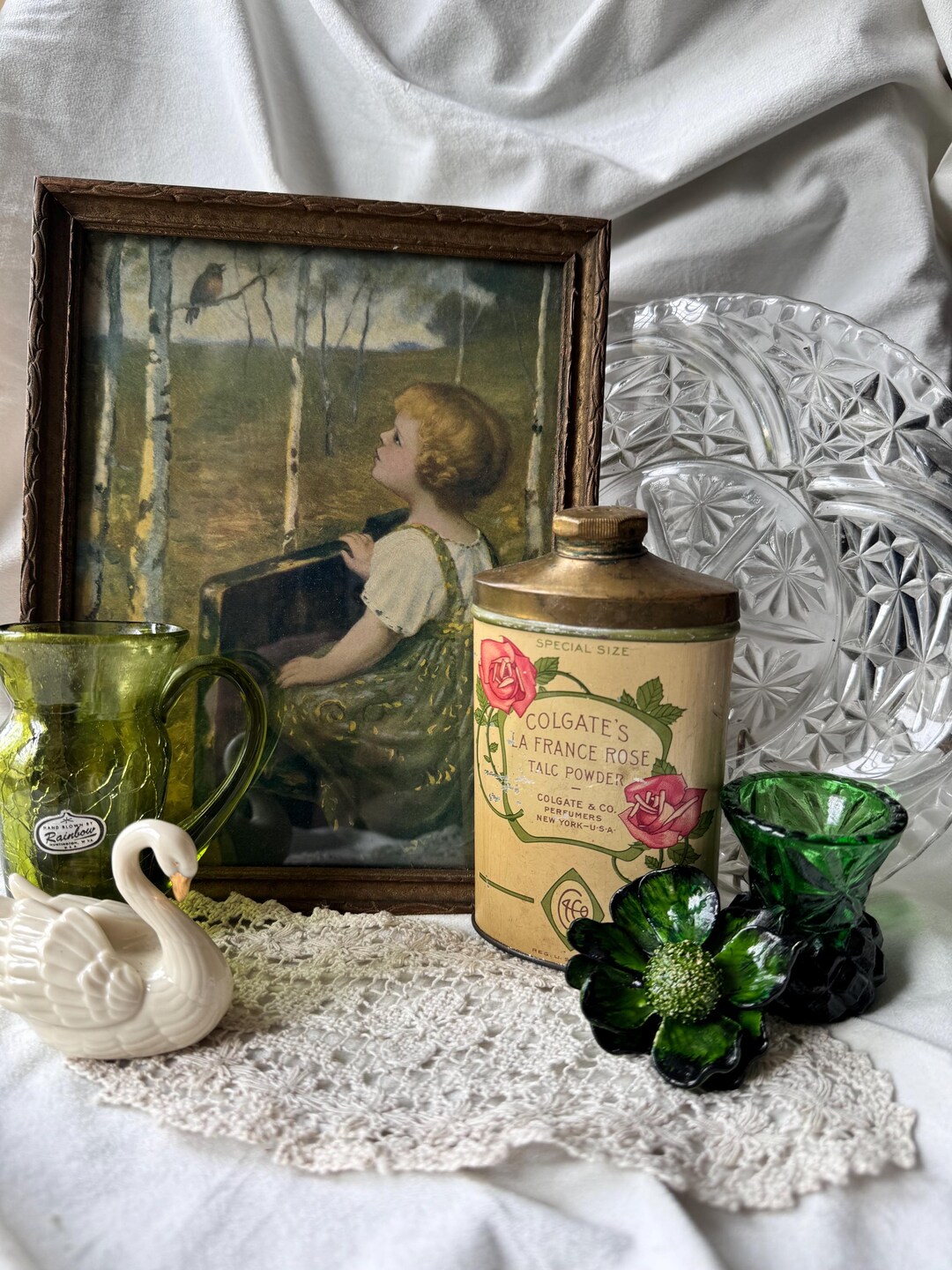 Vintage Vignette in a Box, Curated Items for Vintage Decor, Wall Art ...