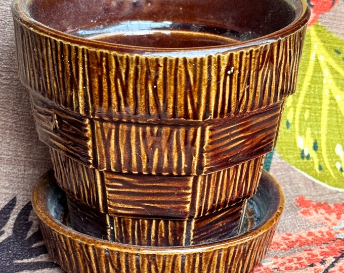 Mc Coy Planter Flower Pot Vintage Home Decor Retro Rustic Patio ...