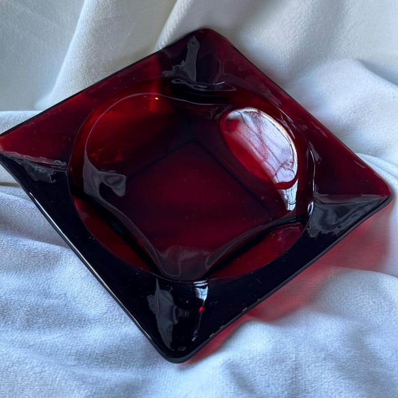 Red Depression Glass - Etsy