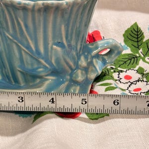 Mccoy Planter Turquoise Blue Water Lily Flower Pot MCM Mccoy ...