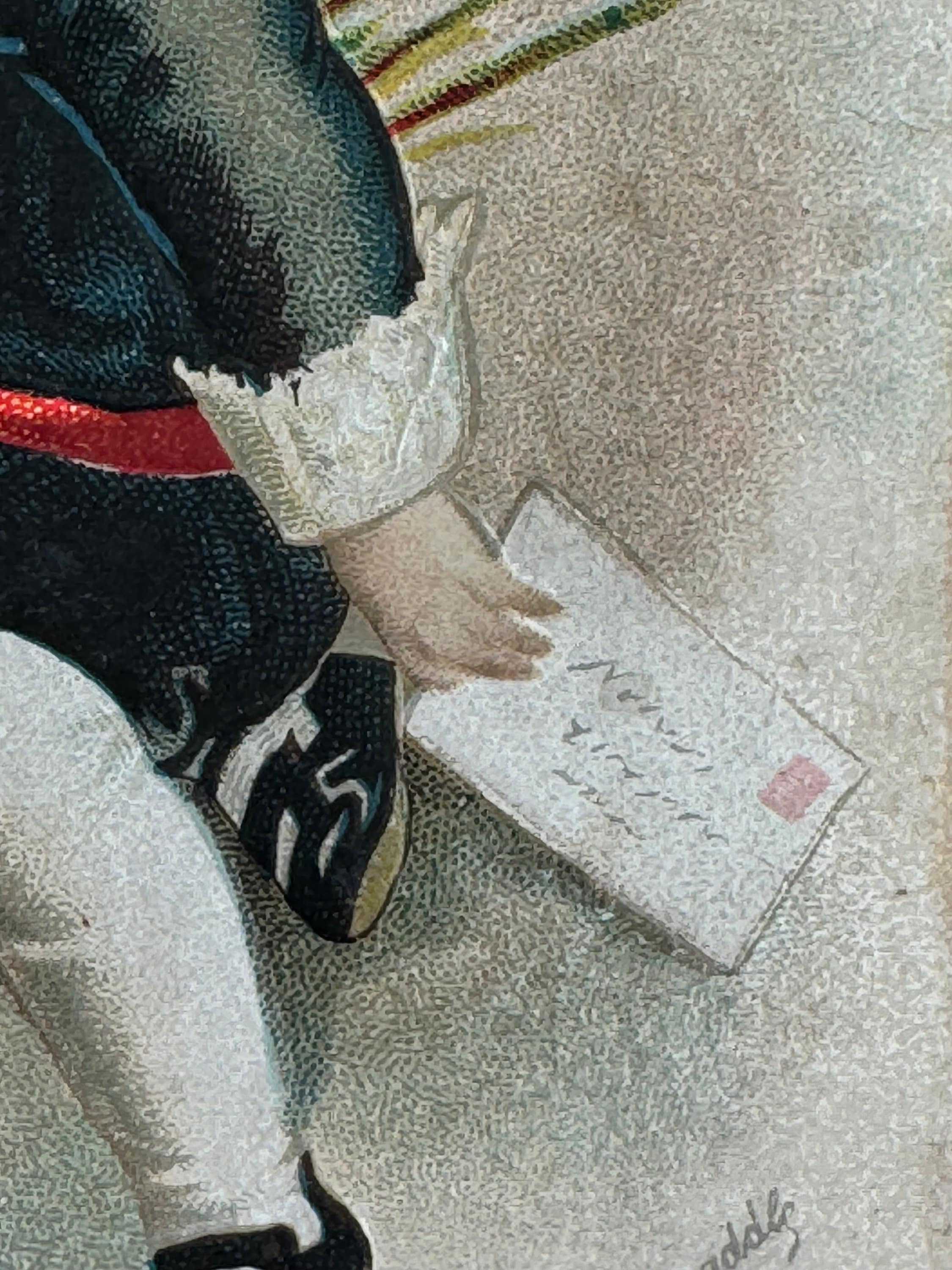 Vintage Postcard Little Girl With Flower - Etsy