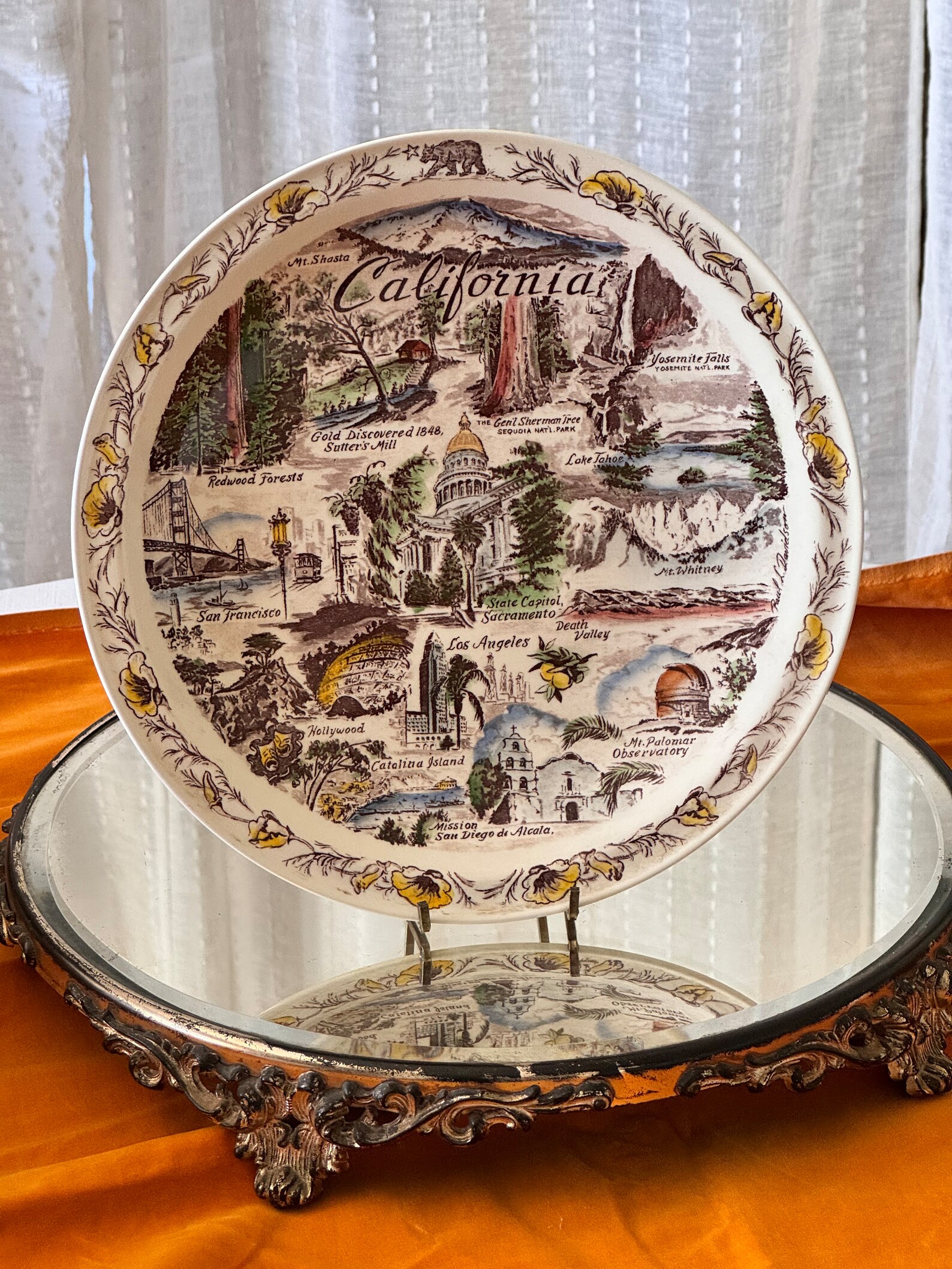 State Plates Souvenir Plates California Pennsylvania Texas Utah Plates ...