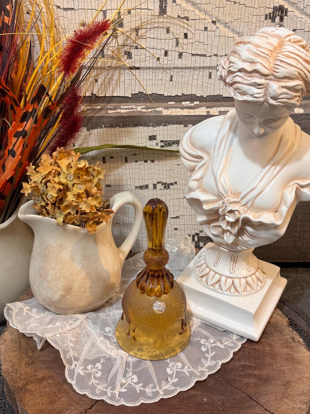 Vintage Italian Golden Drip Glass Bell: MCM Collectible Glassware - Etsy