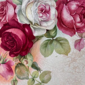 Vintage Vignette in a Box, Cottage Core, Antique Rose Plate, Doily ...