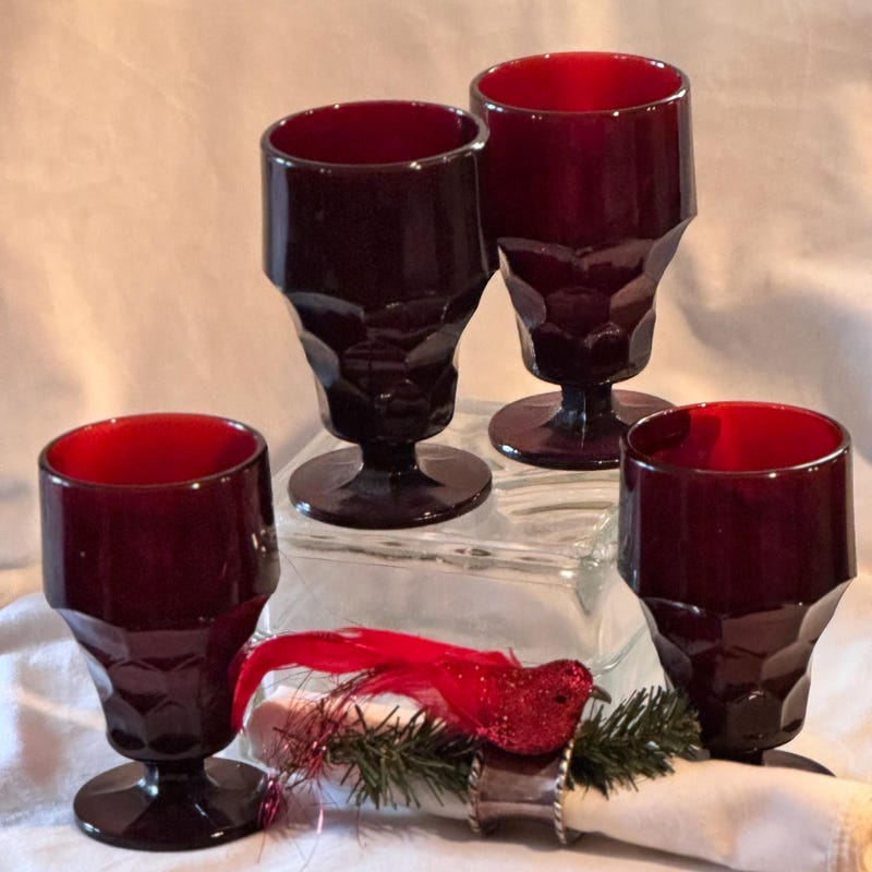 Red Glassware Stem - Etsy