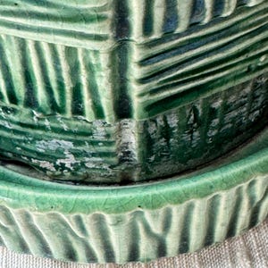 Mccoy Planter Green Basket Weave. Mc Coy Pot Flower Pot Planter Vintage ...