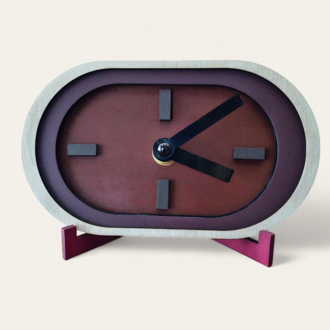 Modern Oval Mantle Clock, Mid-century Modern Inspired Tabletop Clock ...