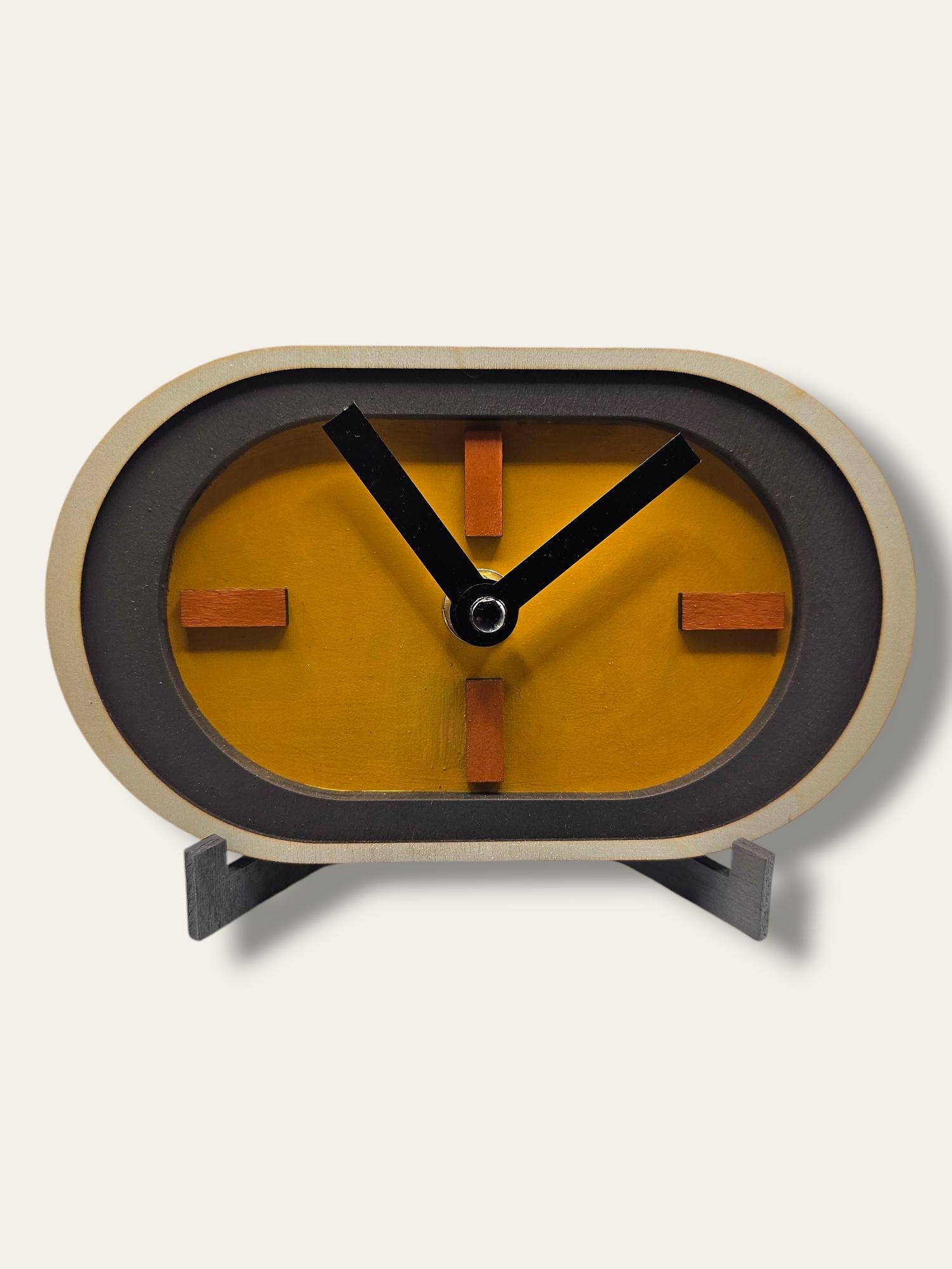 Modern Tabletop Clock, Mid-century Inspired Modern Desk Clock ...