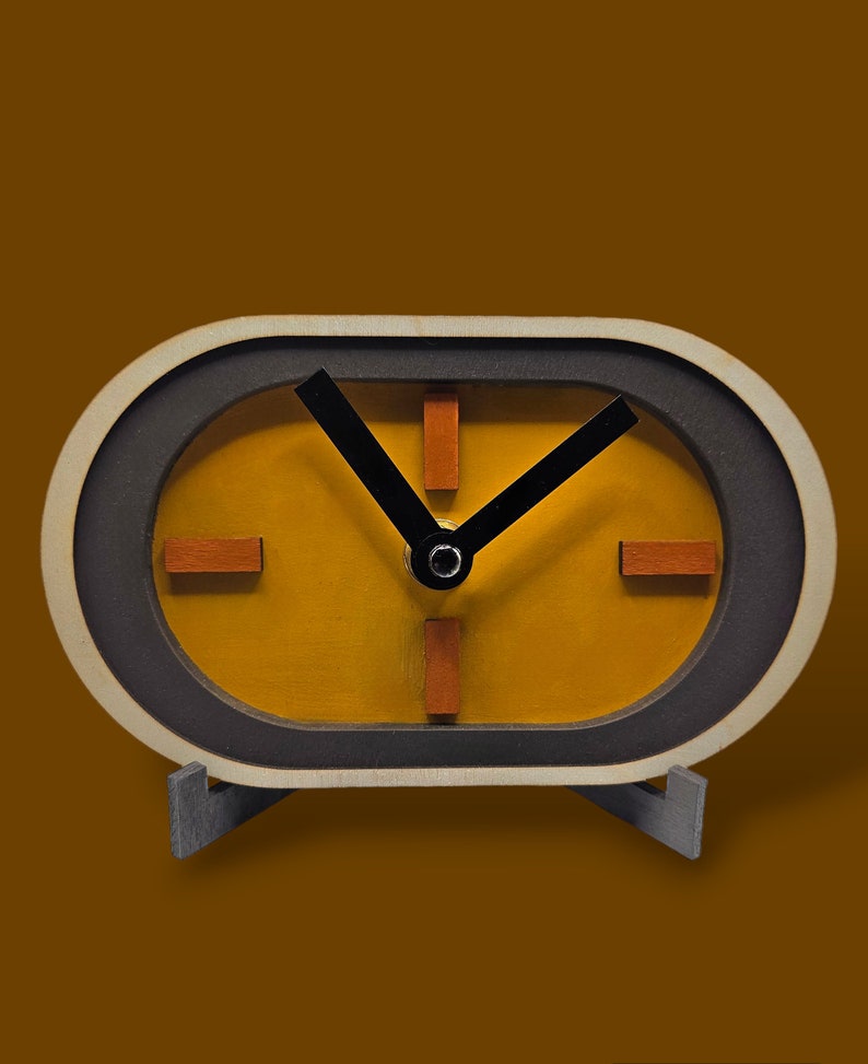 Modern Tabletop Clock, Mid-century Inspired Modern Desk Clock ...