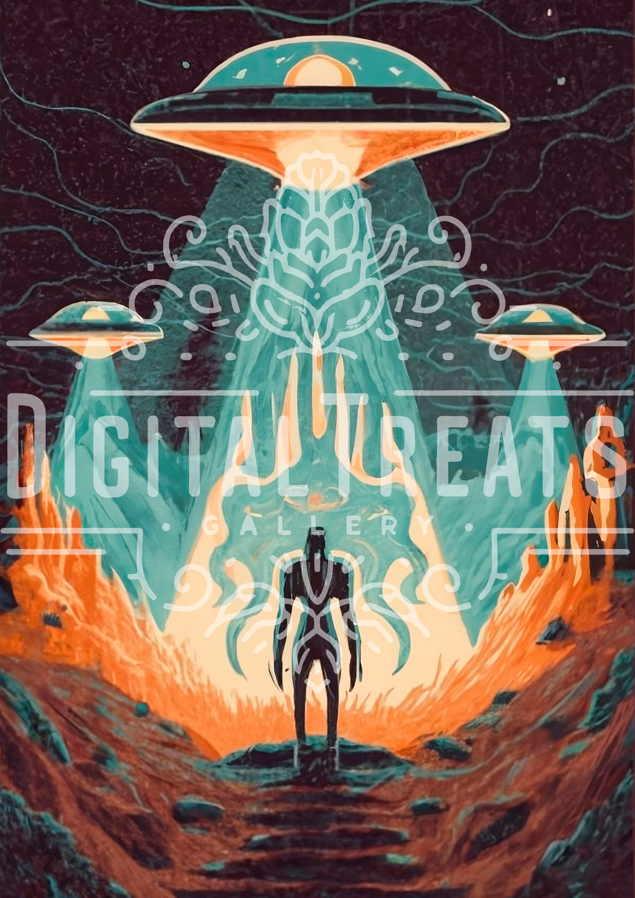 Digital Alien UFO Poster, Alien UFO Wall Art, Digital Poster I Want to ...