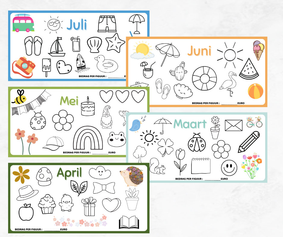 Digital 12 Maanden spaar challenge voor A6 Budget binder. Budget ...