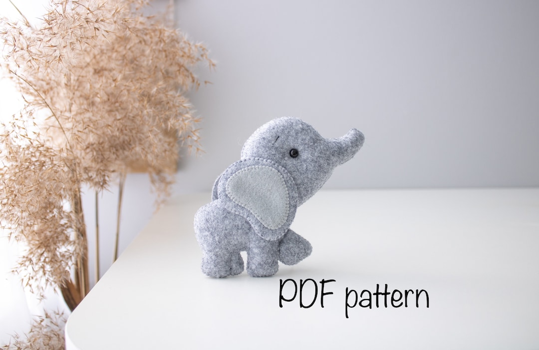 Elephant PDF Pattern, Safari Animal PDF Pattern, Jungle Animals Dewing ...
