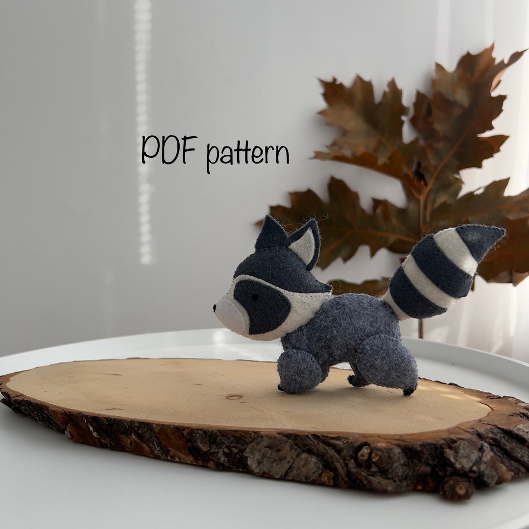 Raccoon PDF Pattern, Woodland Animal PDF Pattern, Forest Animals Sewing ...