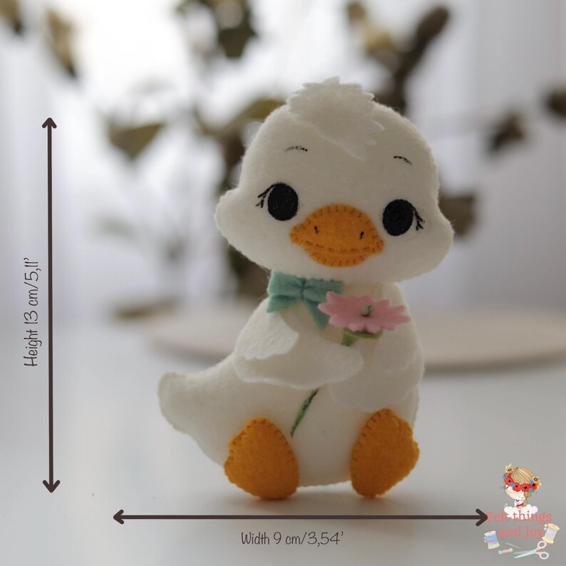 Goose Felt PDF Pattern, Farm Animal Sewing Tutorial, Cute Goose ...