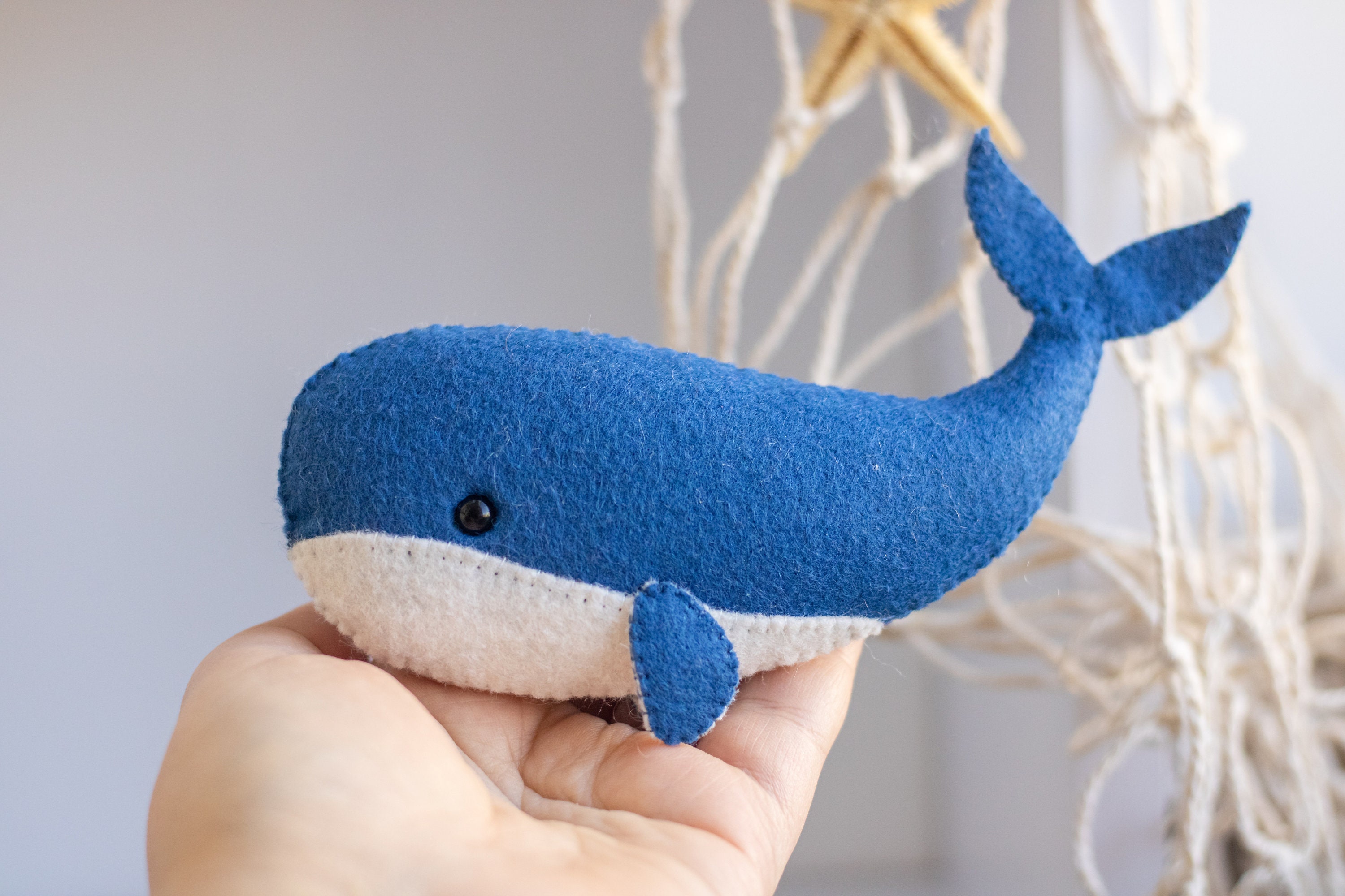 Whale Easy PDF Pattern, Felt Ocean Toy Pattern, Sea Animal Sewing ...