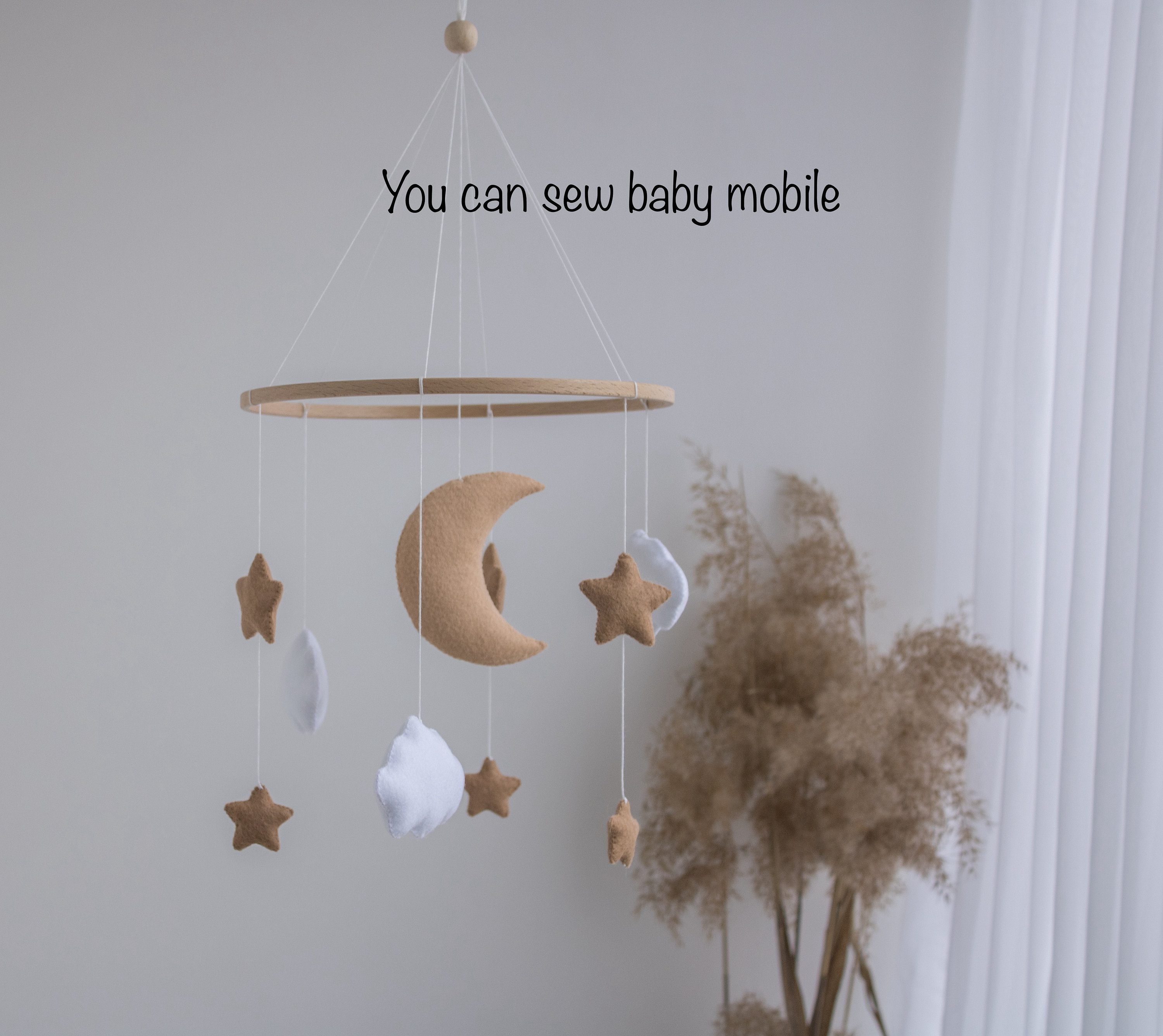 Moon, Stars, Cloud Sewing PDF Tutorial, Felt Baby Mobile Diy,photo ...
