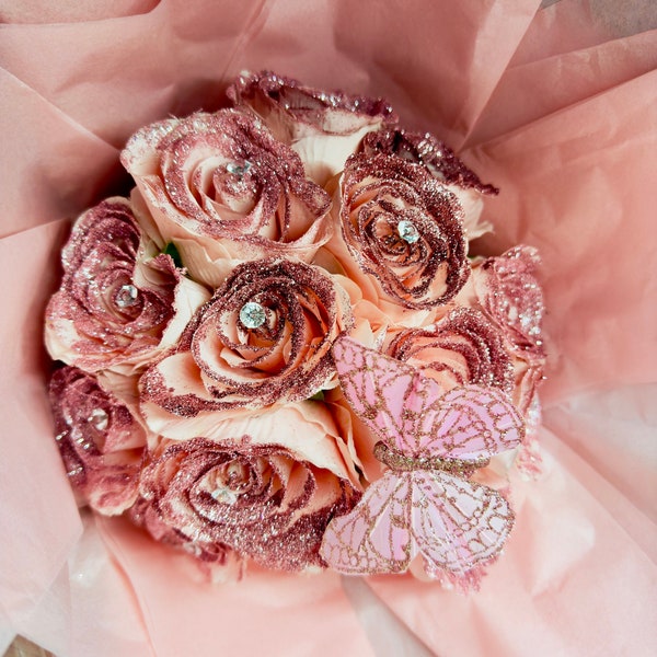 Glitter Roses - Etsy UK