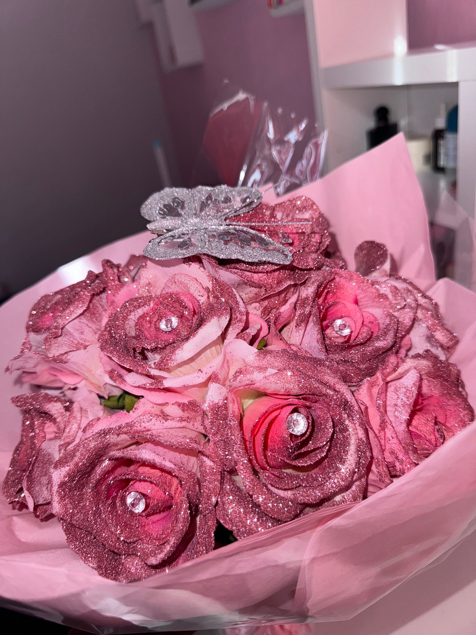 Glitter Roses - Etsy