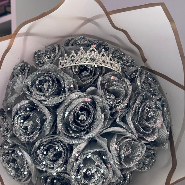 Glitter Rose Bouquet - Etsy Australia