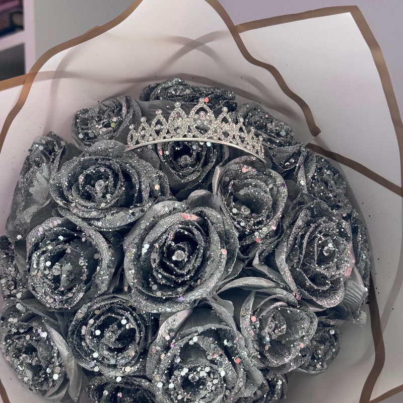 Glitter Roses Bouquet - Etsy
