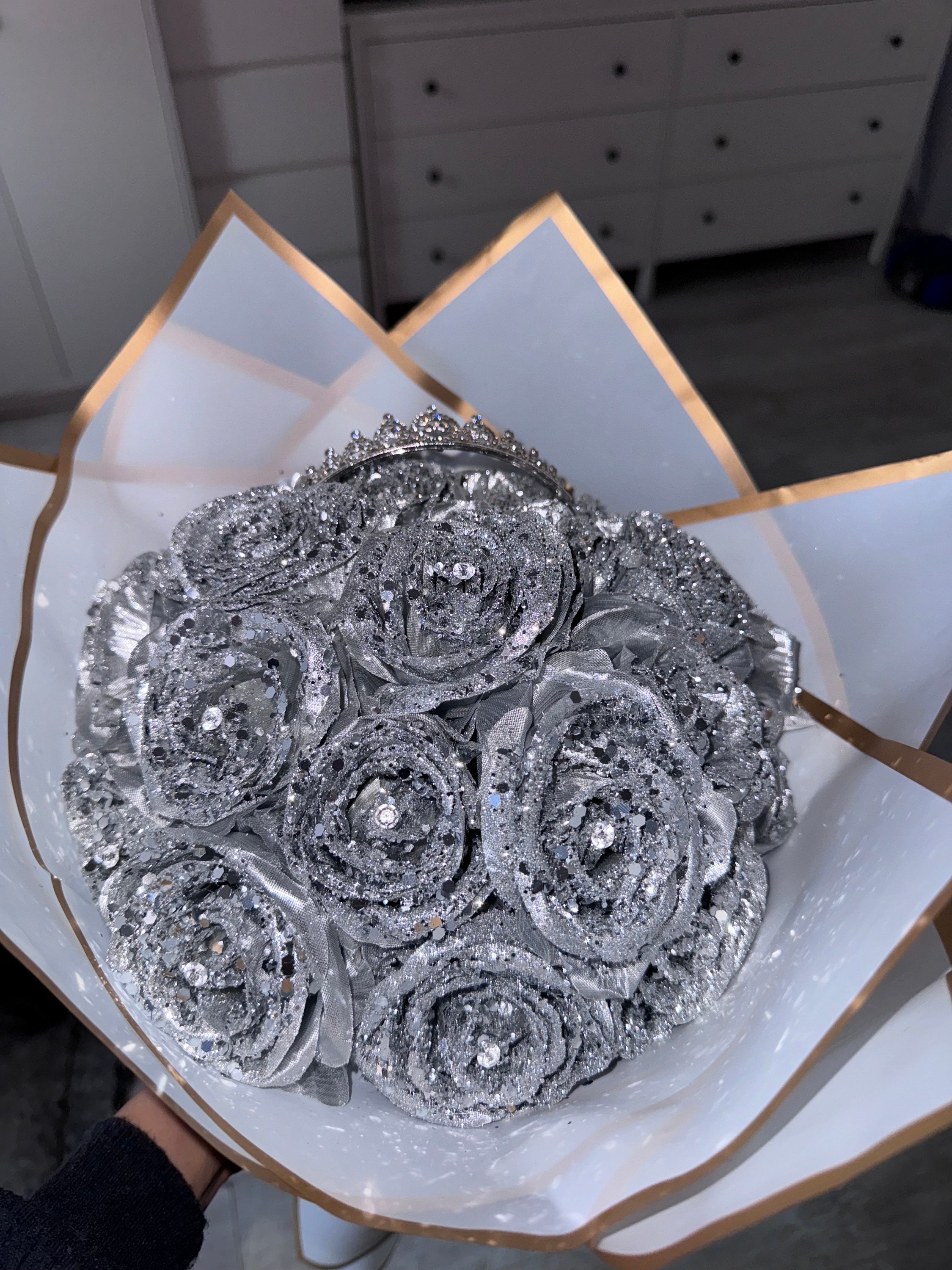 Glitter Roses - Etsy