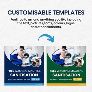Appliance Repair Instagram Post Templates, Editable Social Media ...
