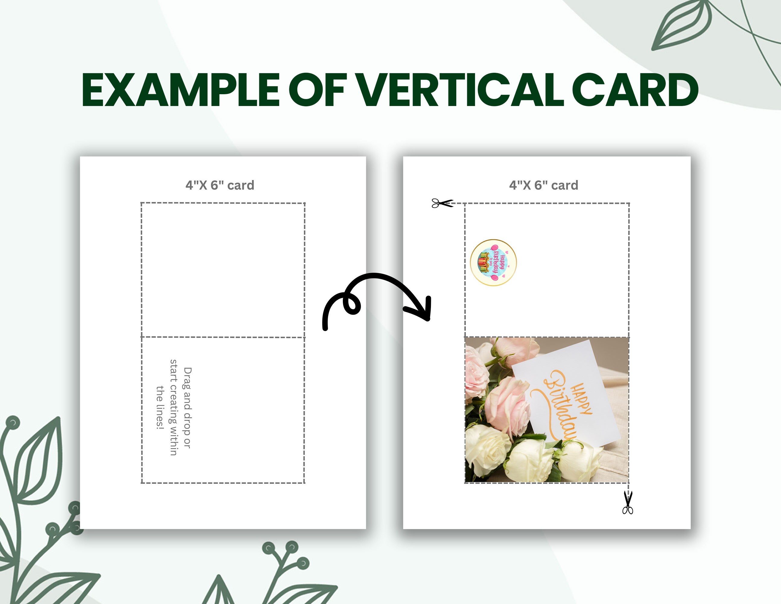 Printable Greeting Card Canva Template Bundle 5x7 4x6 Editable Drag and ...
