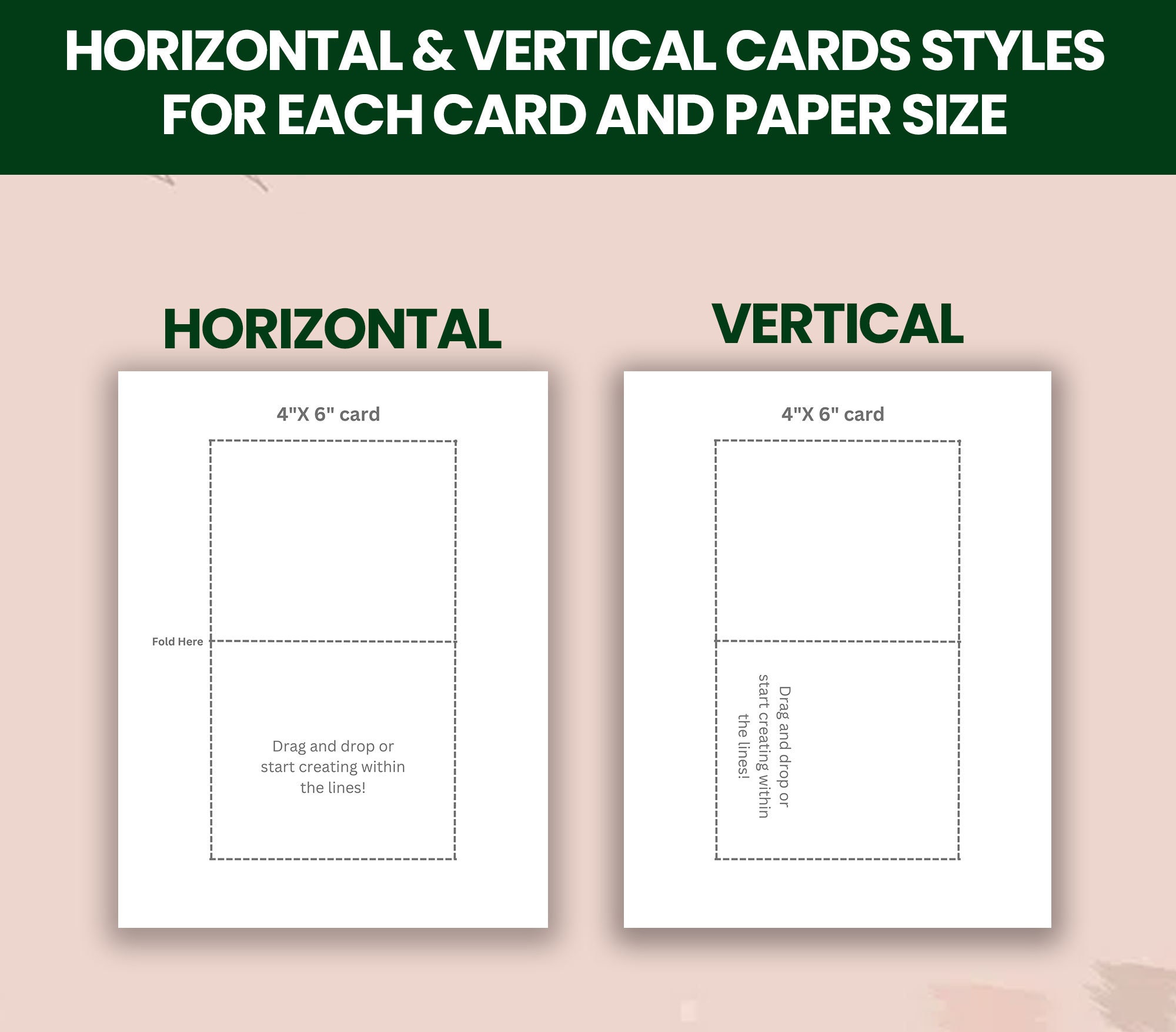 Printable Greeting Card Canva Template Bundle 5x7 4x6 Editable Drag and ...