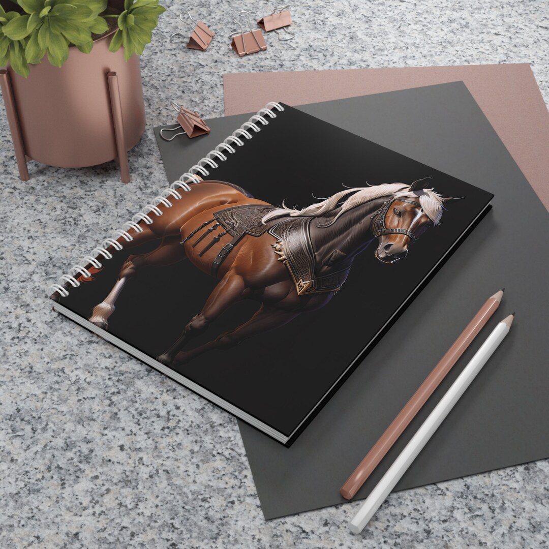 Nice Spiral Notebook With Horse for Male and Female Riders, Christmas ...